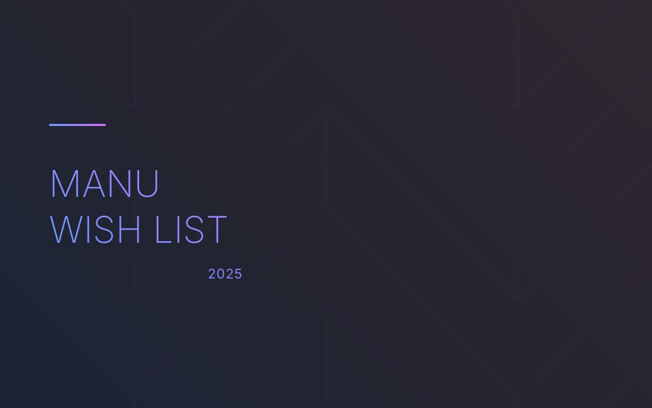 Manu Wish List 2024